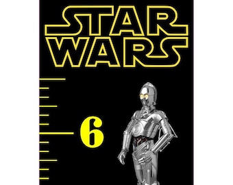 Star Wars Growth Chart Star Wars Kids Art, Star Wars Nursery, Star Wars ...
