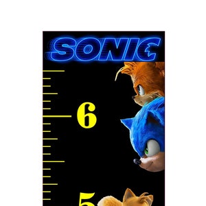 6FT Sonic Growth Chart Removable Wall Flair. Leaves Not Damage or ...