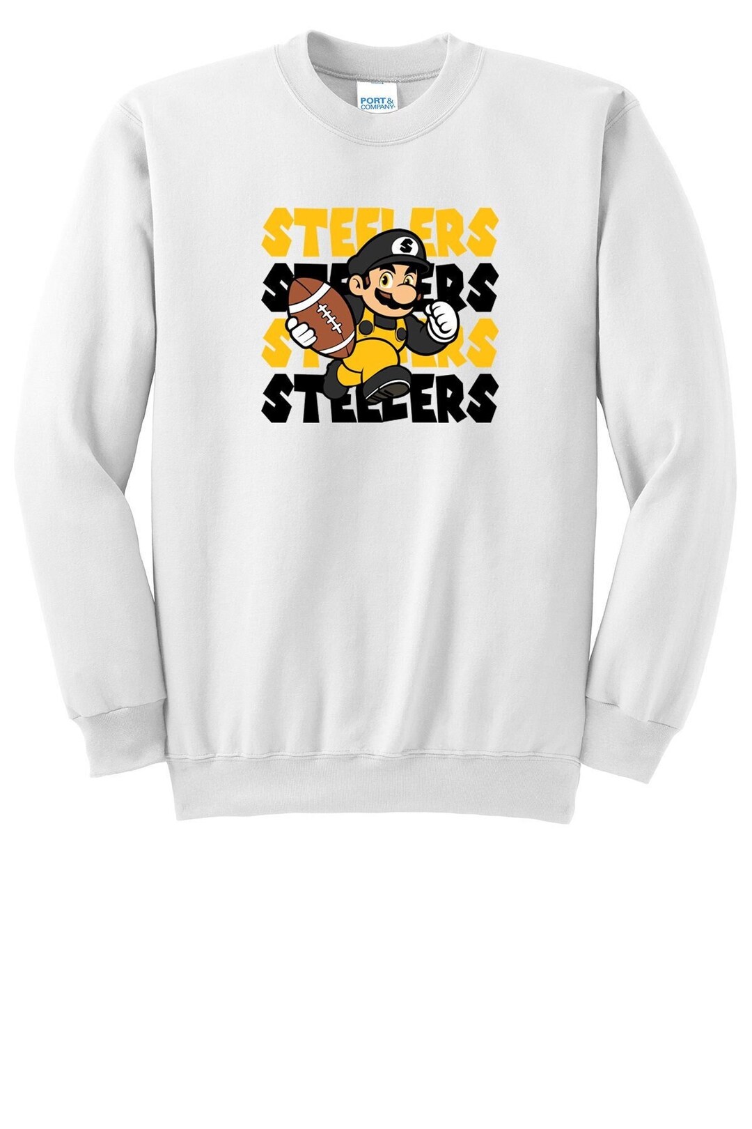 Pittsburgh Steelers Super Mario Sweatshirt - Etsy