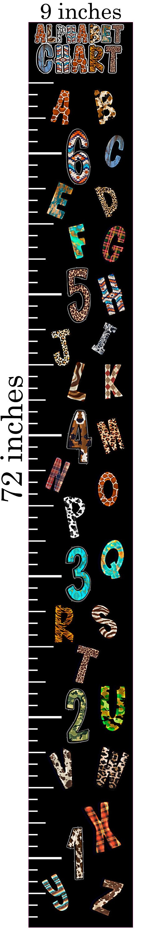 ABC Life Size Growth Chart - Etsy