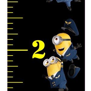 Minions 6ft Growth Chart Life Size Durable Removable Viynl That is Safe ...