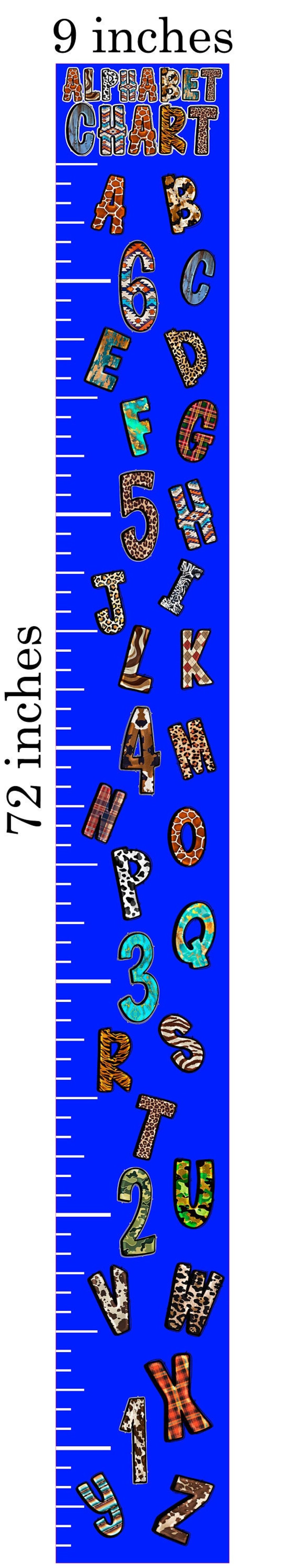 ABC Life Size Growth Chart - Etsy