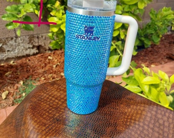 Pool Stanley 40 Oz Capri Turquoise Bling Rhinestone Tumbler Will Be ...