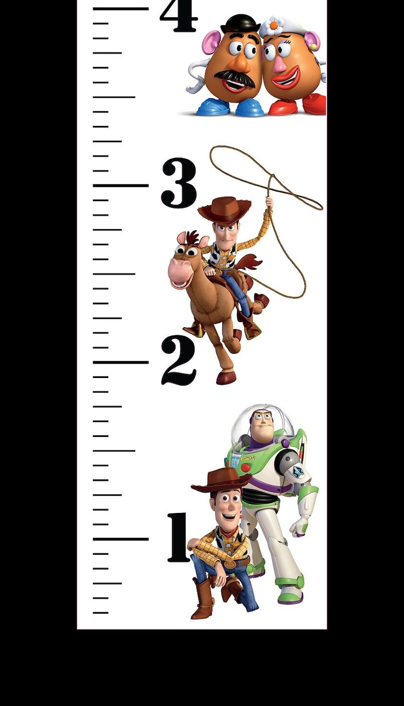 Toy Story 6FT Life Size Growth Chart - Etsy