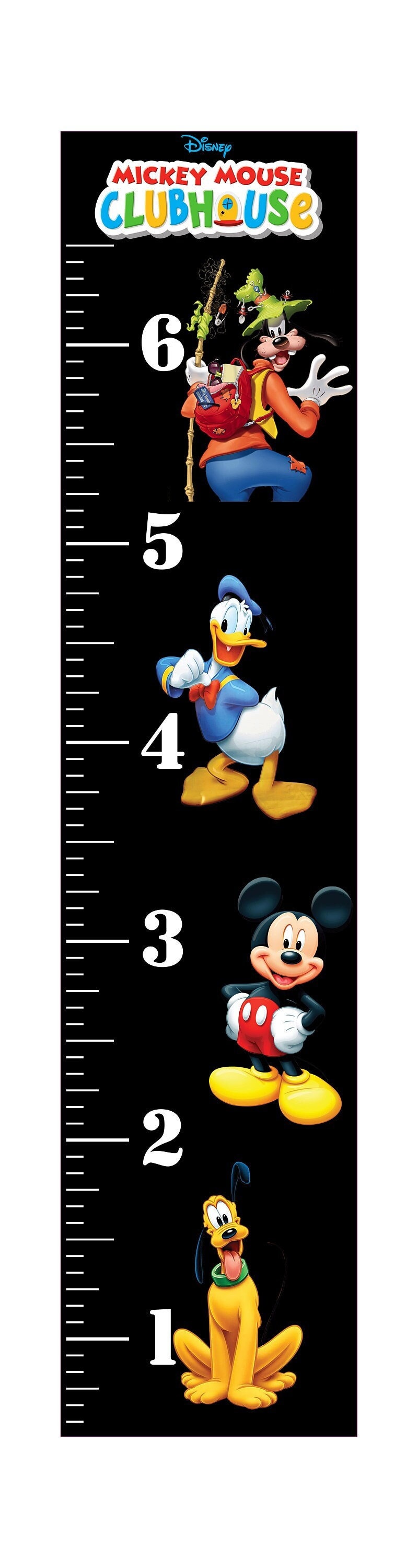 Mickey Mouse Club House 6ft Life Size Growth Chart - Etsy
