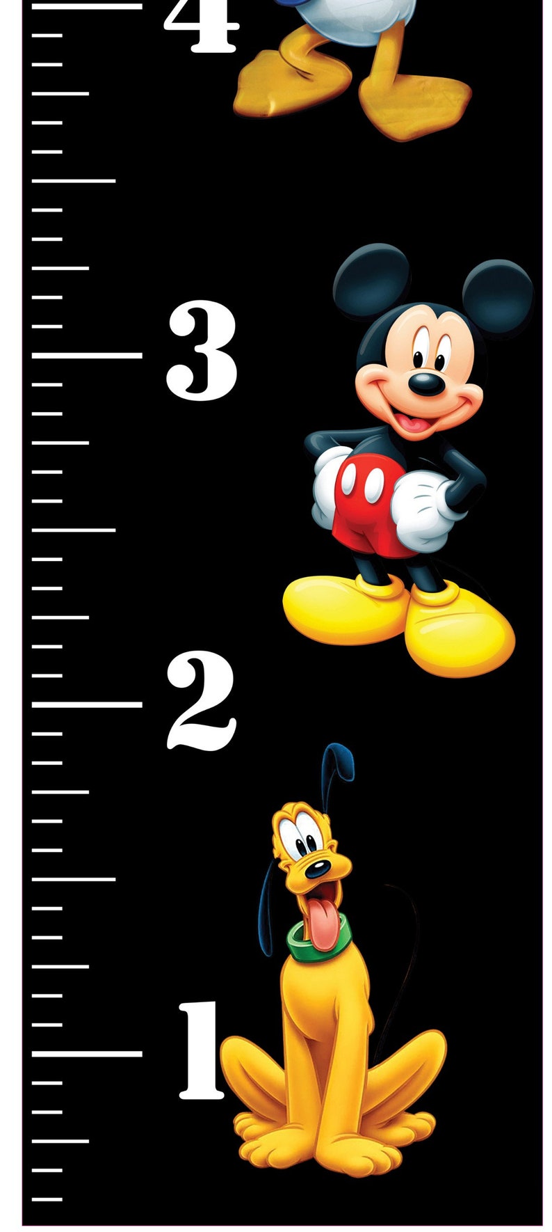 Mickey Mouse Club House 6ft Life Size Growth Chart - Etsy