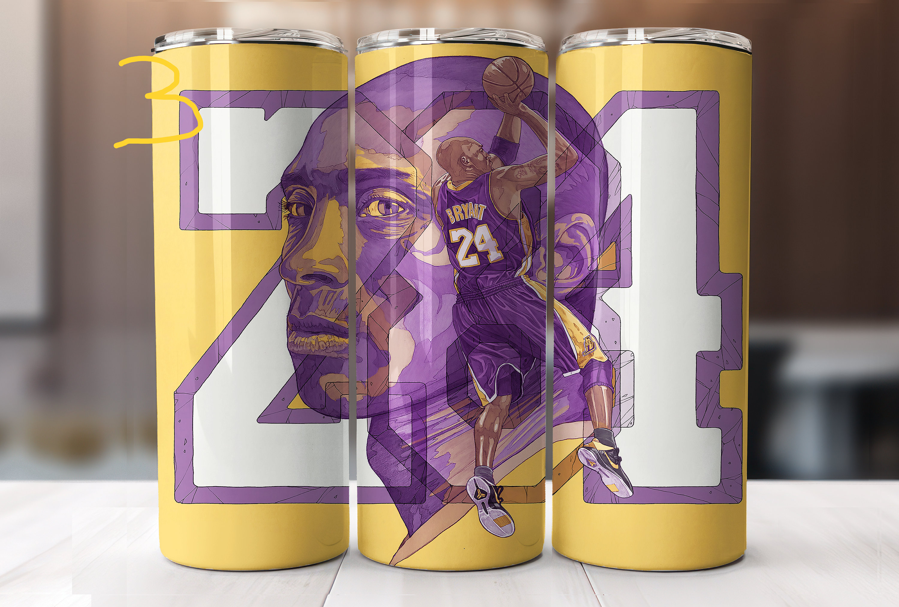 Kobe Bryant 20oz Tumbler With Slide Lid and Straw - Etsy