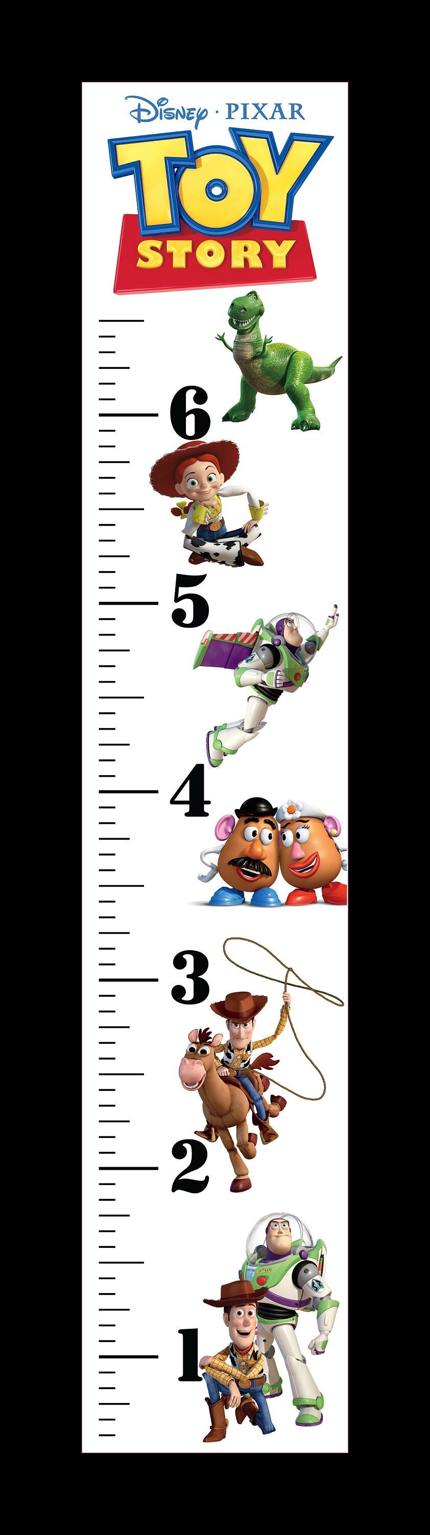 Toy Story 6FT Life Size Growth Chart - Etsy