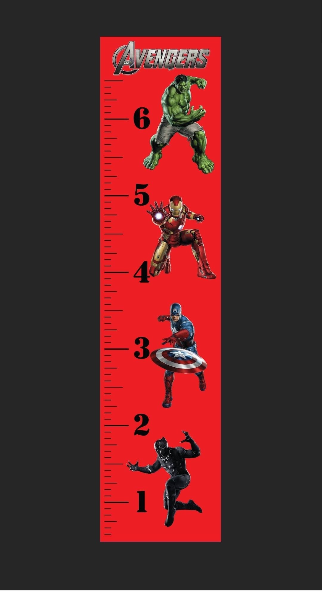 Avengers 6ft Growthchart. High Quality Life Size Prints. - Etsy
