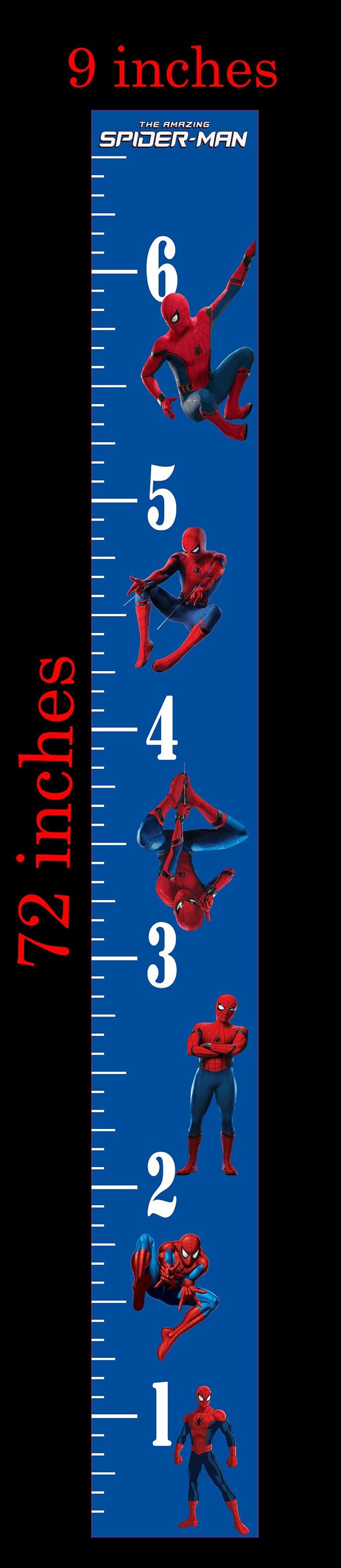 Spiderman Life Size Growth Chart - Etsy