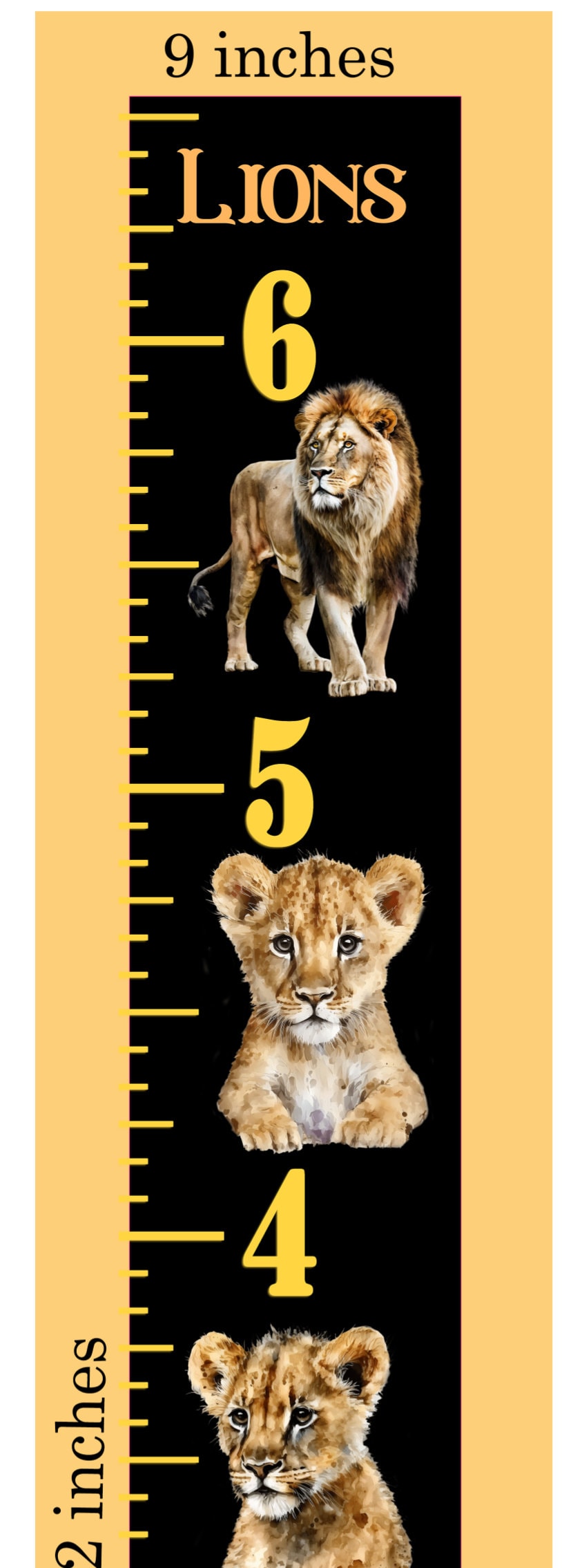 Lion Life Size Growth Chart - Etsy