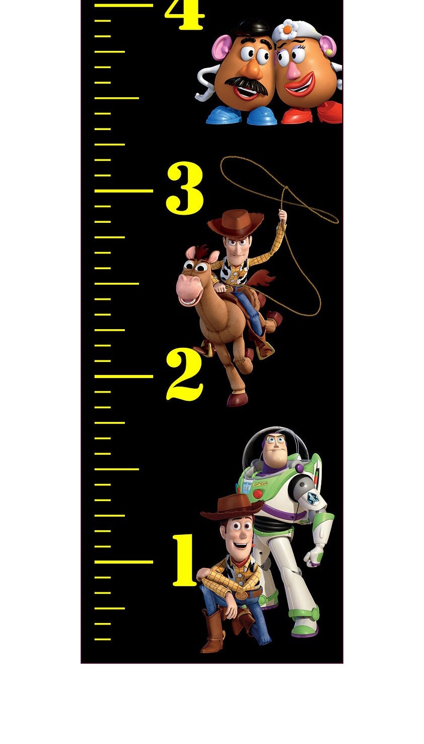 Toy Story 6FT Life Size Growth Chart - Etsy