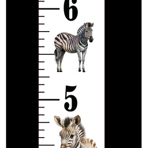 Zebra Life Size Growth Chart - Etsy