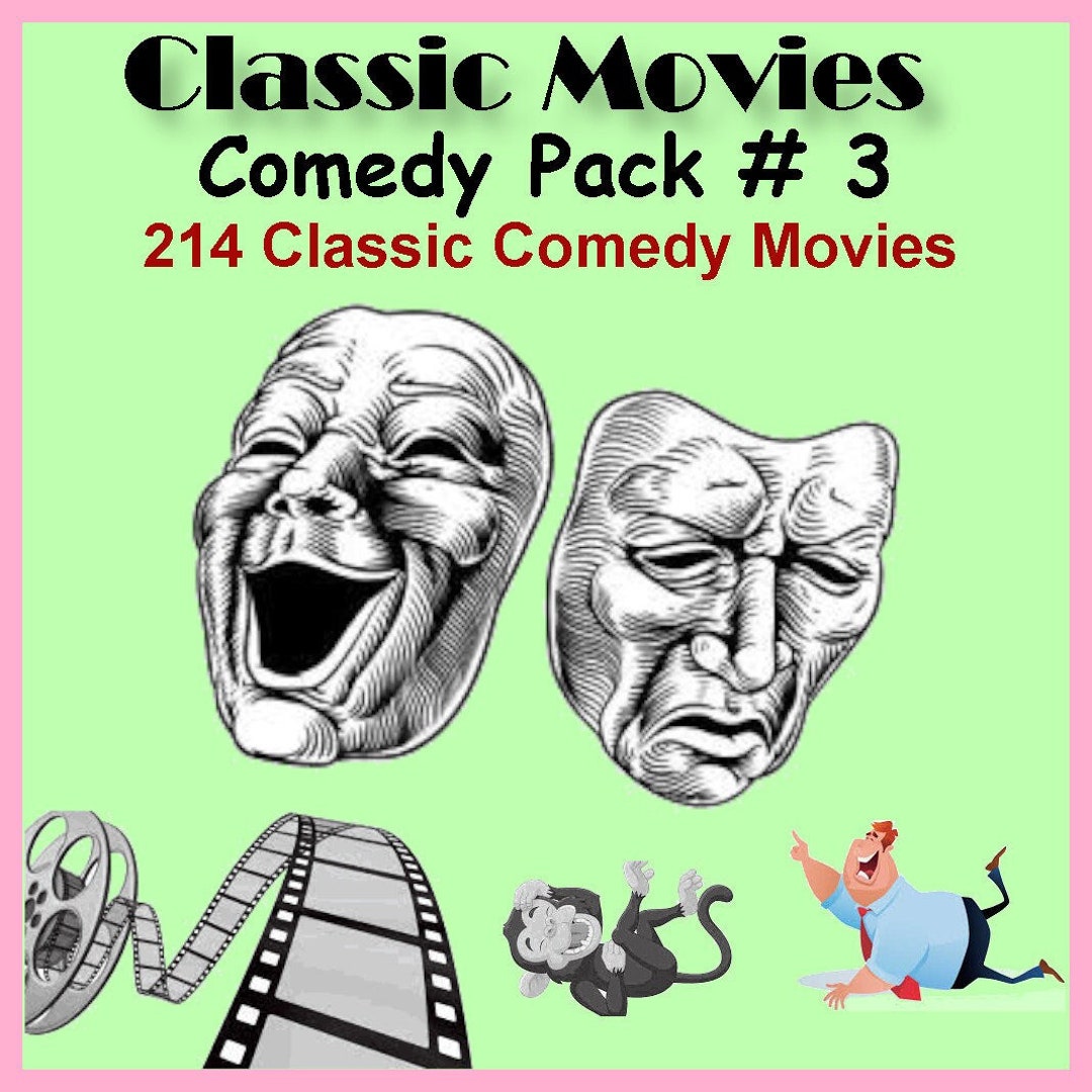 Classic Movies Comedy Pack 3 214 Classic Comedy Movies 30s Etsy