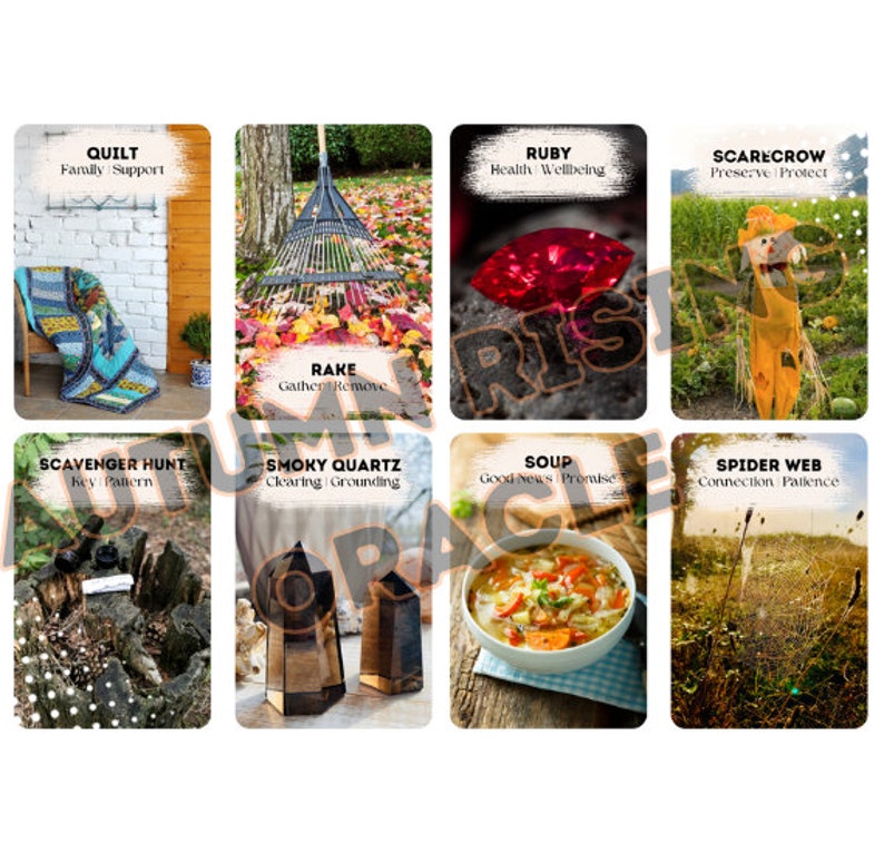 Autumn Rising Printable Oracle Deck Printable Fall Oracle Cards 64 ...