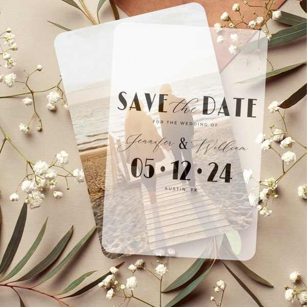 Save the Date Transparent Overlay - Etsy