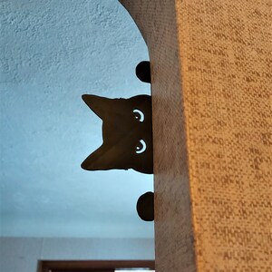 3D Printed Peeping Peeking Black Cat Wall Art Hanging - Etsy Canada