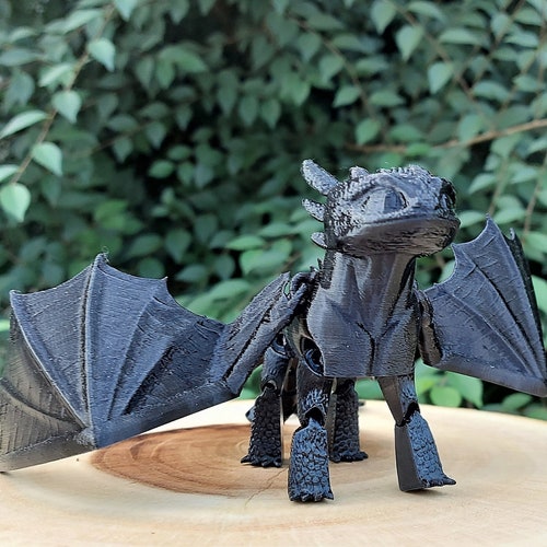 3d Printed Articulated Dragon Toothless - Etsy