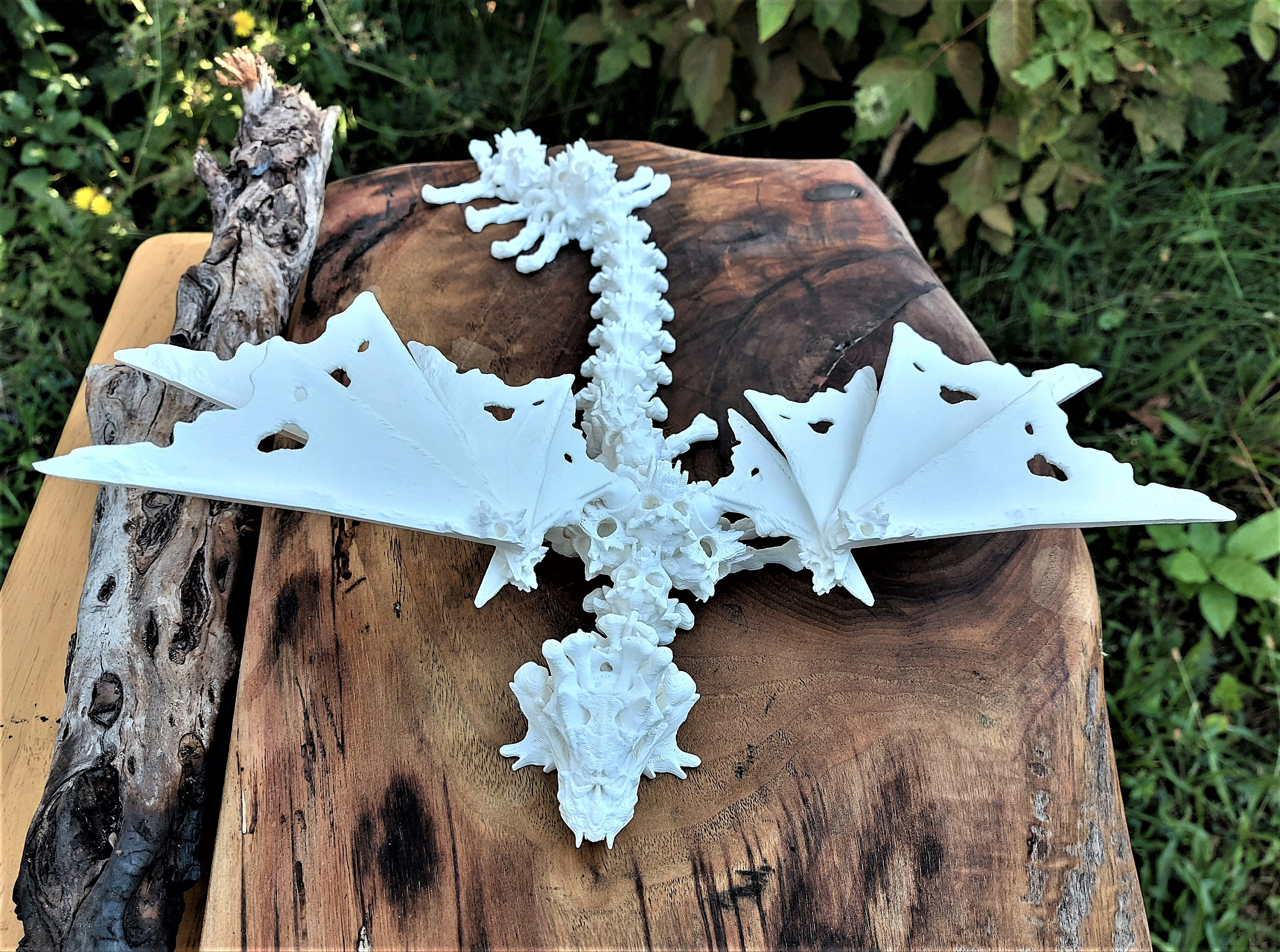 Undead Articulated Winged Hollow Bone Skull Dragon - Etsy