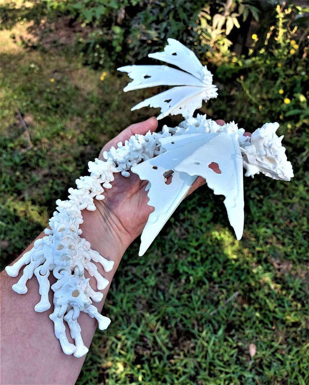 Undead Articulated Winged Hollow Bone Skull Dragon - Etsy
