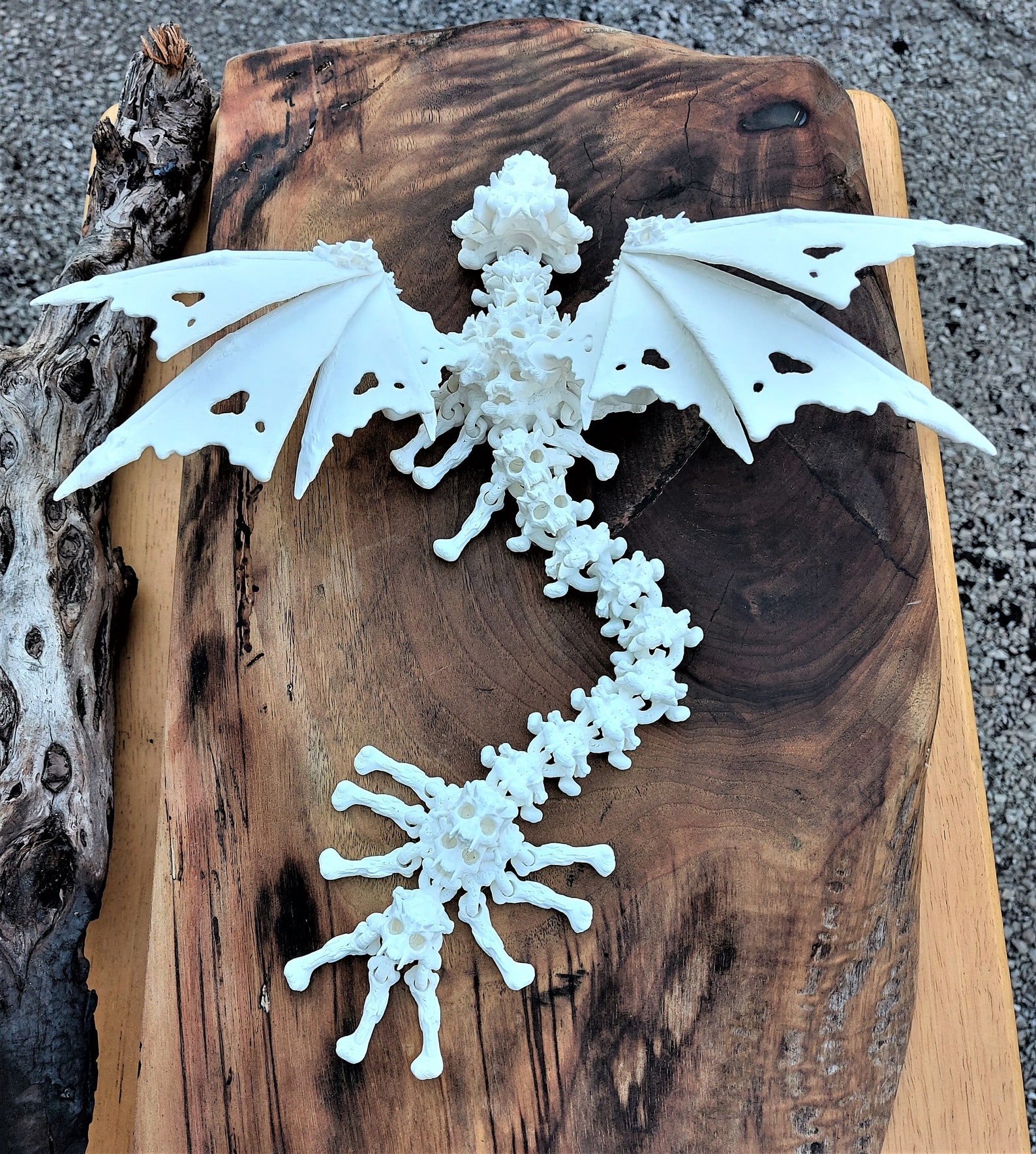 Undead Articulated Winged Hollow Bone Skull Dragon - Etsy