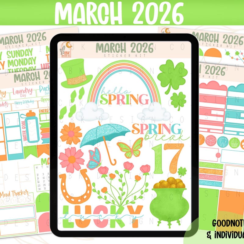 March Stickers - Etsy