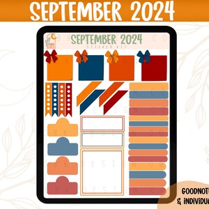 September 2024 Digital Sticker Kit- Goodnotes Files & Pngs- Digital ...