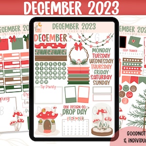December 2023-digital Sticker Kit- Goodnotes Files & Pngs- Digital ...
