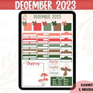December 2023-digital Sticker Kit- Goodnotes Files & Pngs- Digital ...