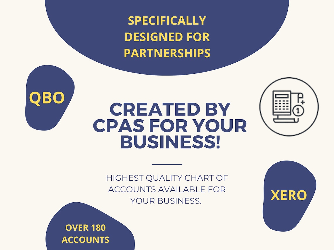 Partnership & LLC Chart of Accounts Template Quickbooks Online and Xero ...