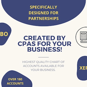 Partnership & LLC Chart of Accounts Template Quickbooks Online and Xero ...