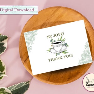 Quirky Victorian Thank You Greeting Card Printable - Etsy
