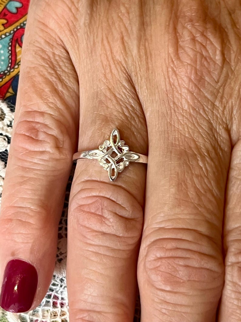 925 Sterling Silver Witches Knot Ring - Etsy