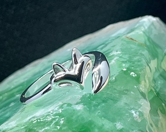 Origami Fox Ring in Sterling Silver 925 / Sterling Silver Fox Ring ...