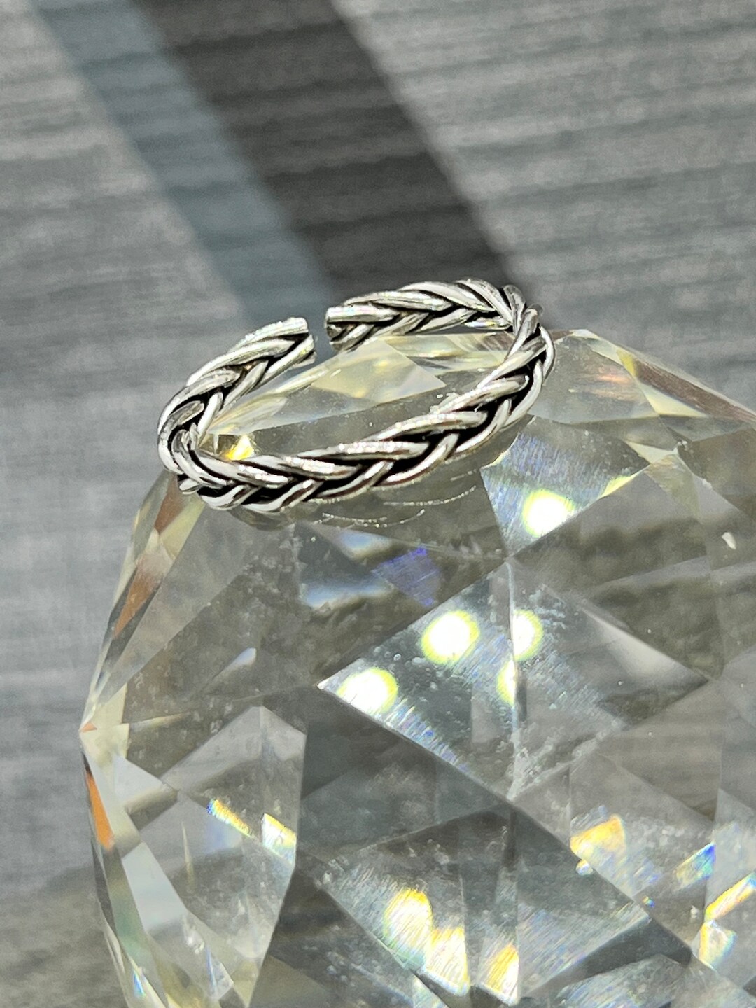 Oxidised Sterling Silver Weave Adjustable Toe or Pinky Ring - Etsy