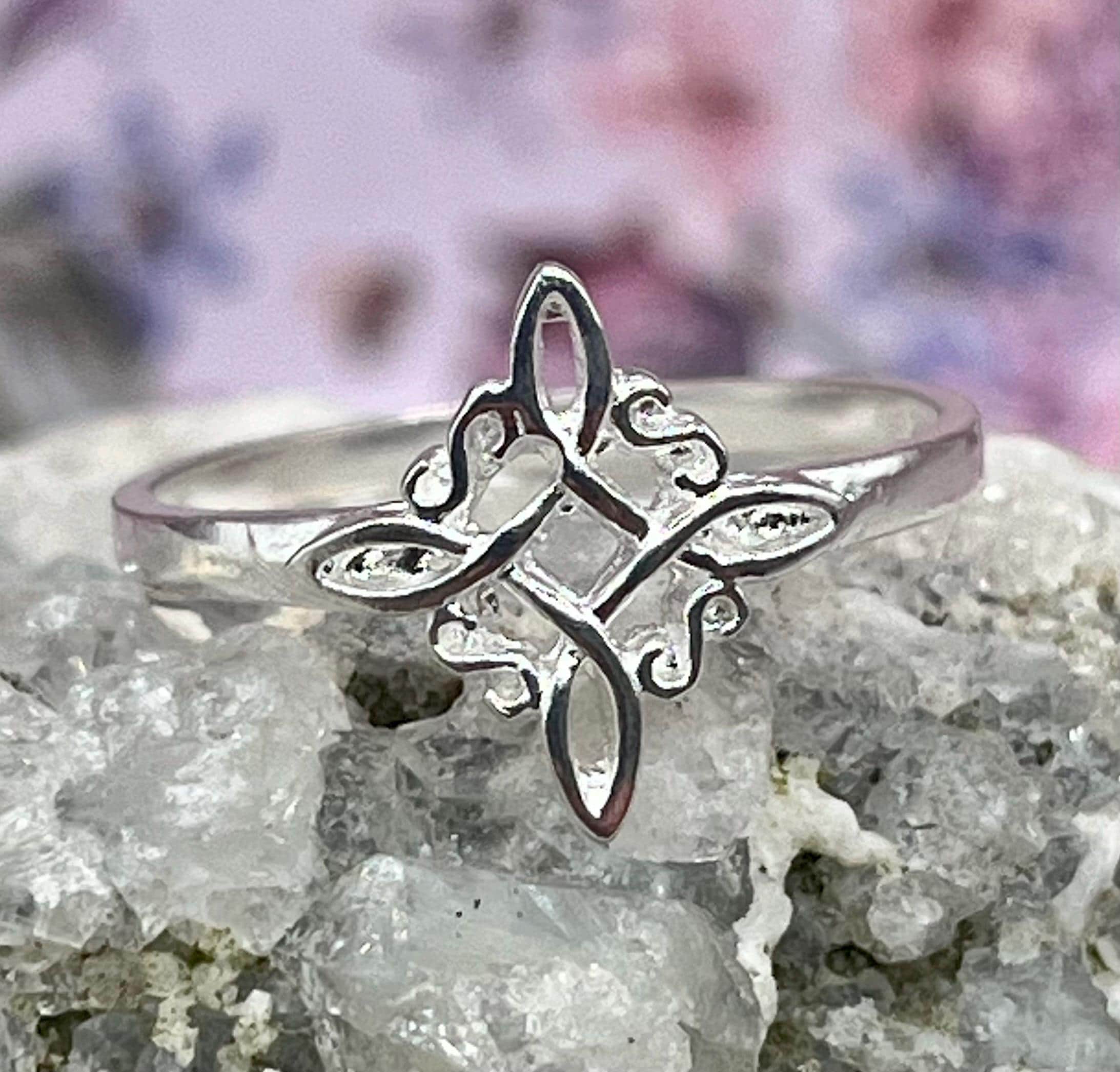 925 Sterling Silver Witches Knot Ring - Etsy