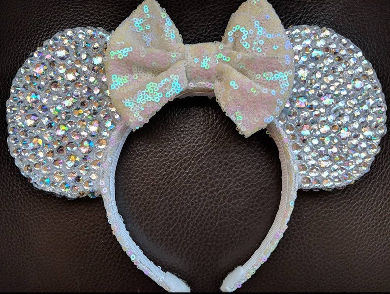 Rhinestone Mickey Mouse Minnie Mouse Ears - Etsy