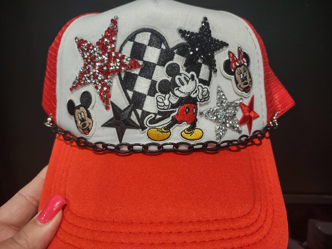 Minnie and Mickey Checkered Disney Trucker Hats - Etsy