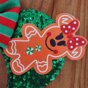 Gingerbread Mickey and Minnie Christmas Ears Mickey Mouse Minnie Mouse ...