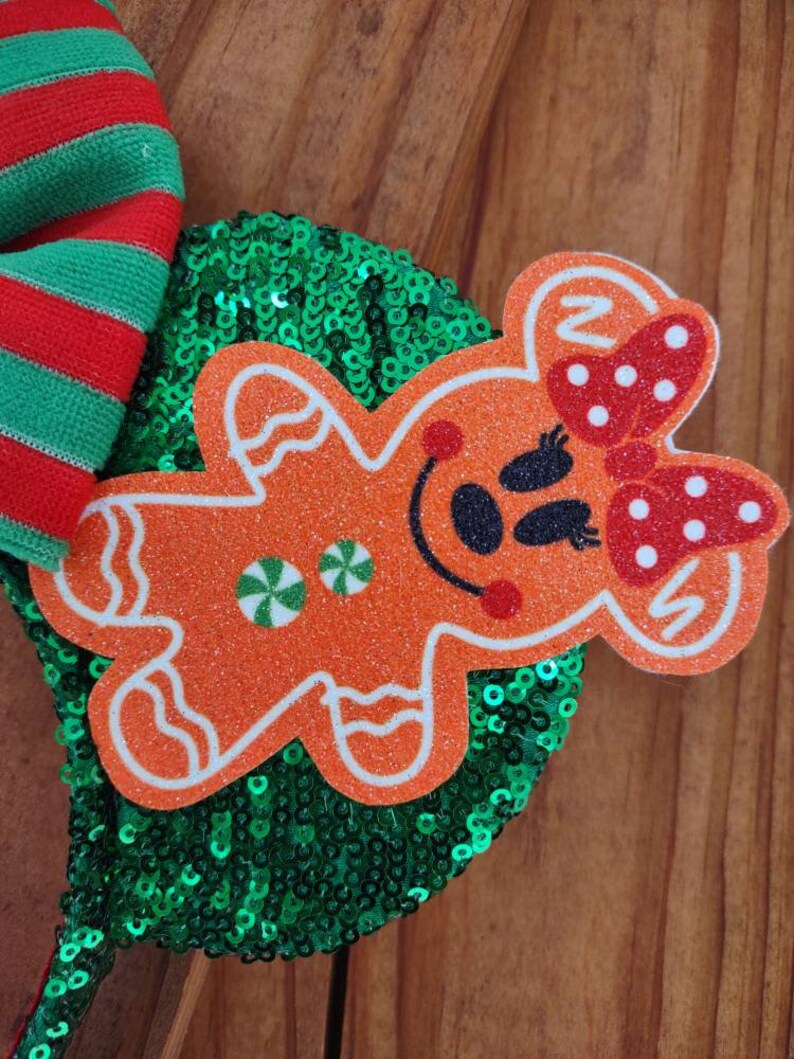 Gingerbread Mickey and Minnie Christmas Ears Mickey Mouse - Etsy