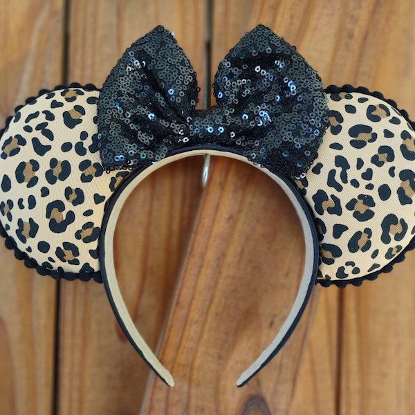 Minnie Mouse Leopard Print Fabric - Etsy