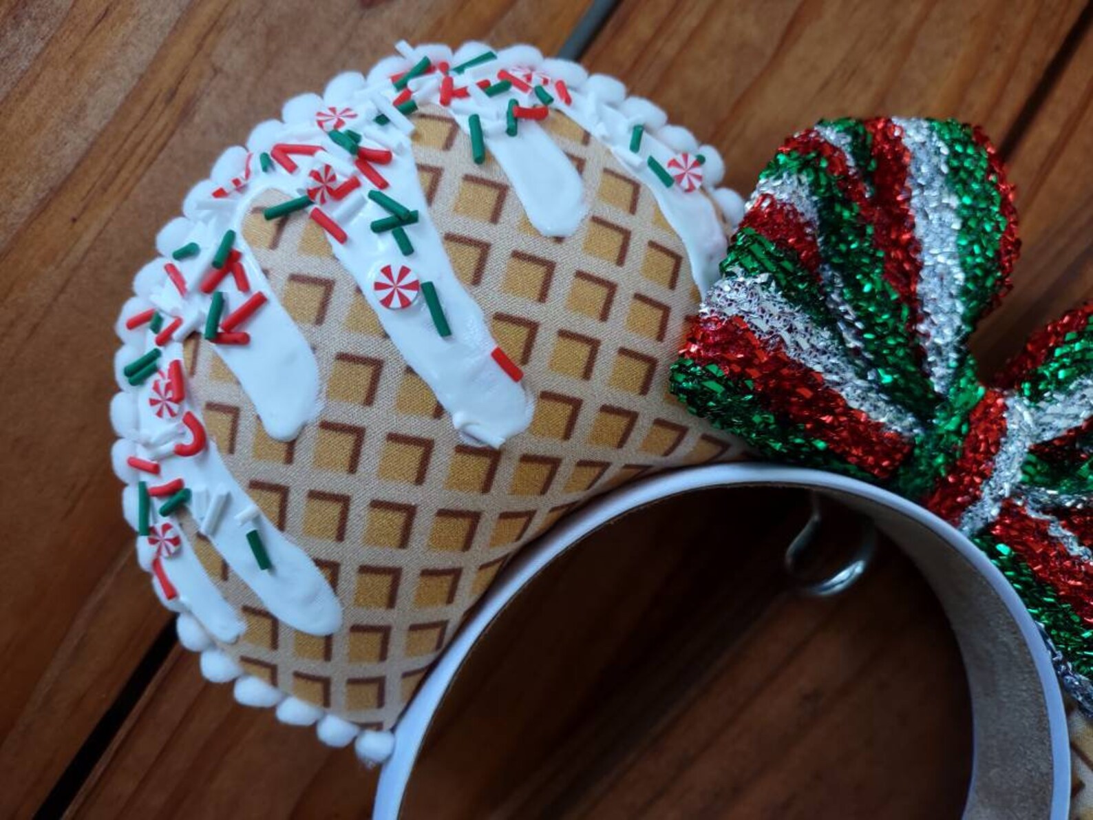 Christmas Ice Cream and Sprinkles Mickey Mouse Minnie Mouse Ears - Etsy