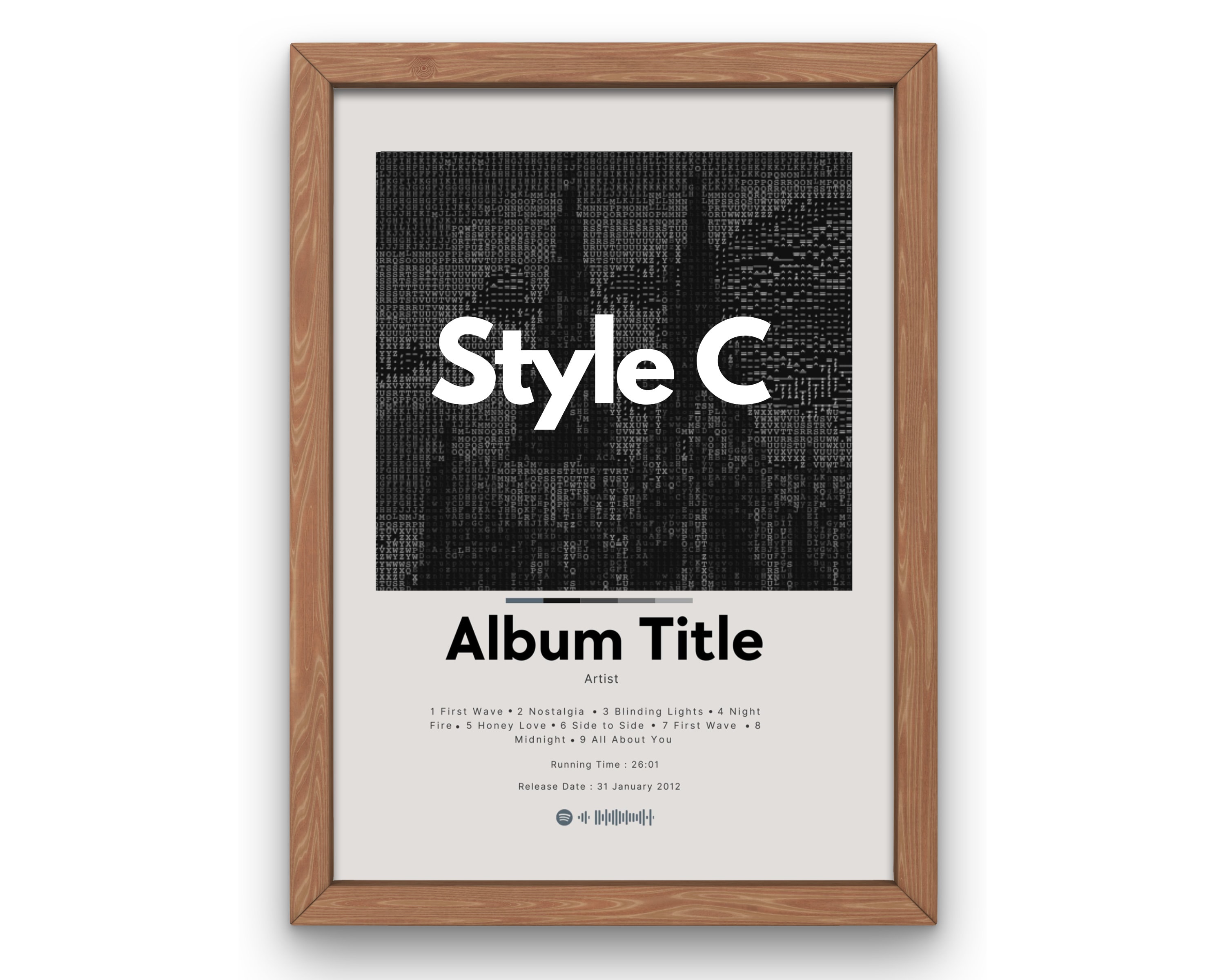 Custom Album Cover Prints | Set of Three | Music Posters | Digital ...