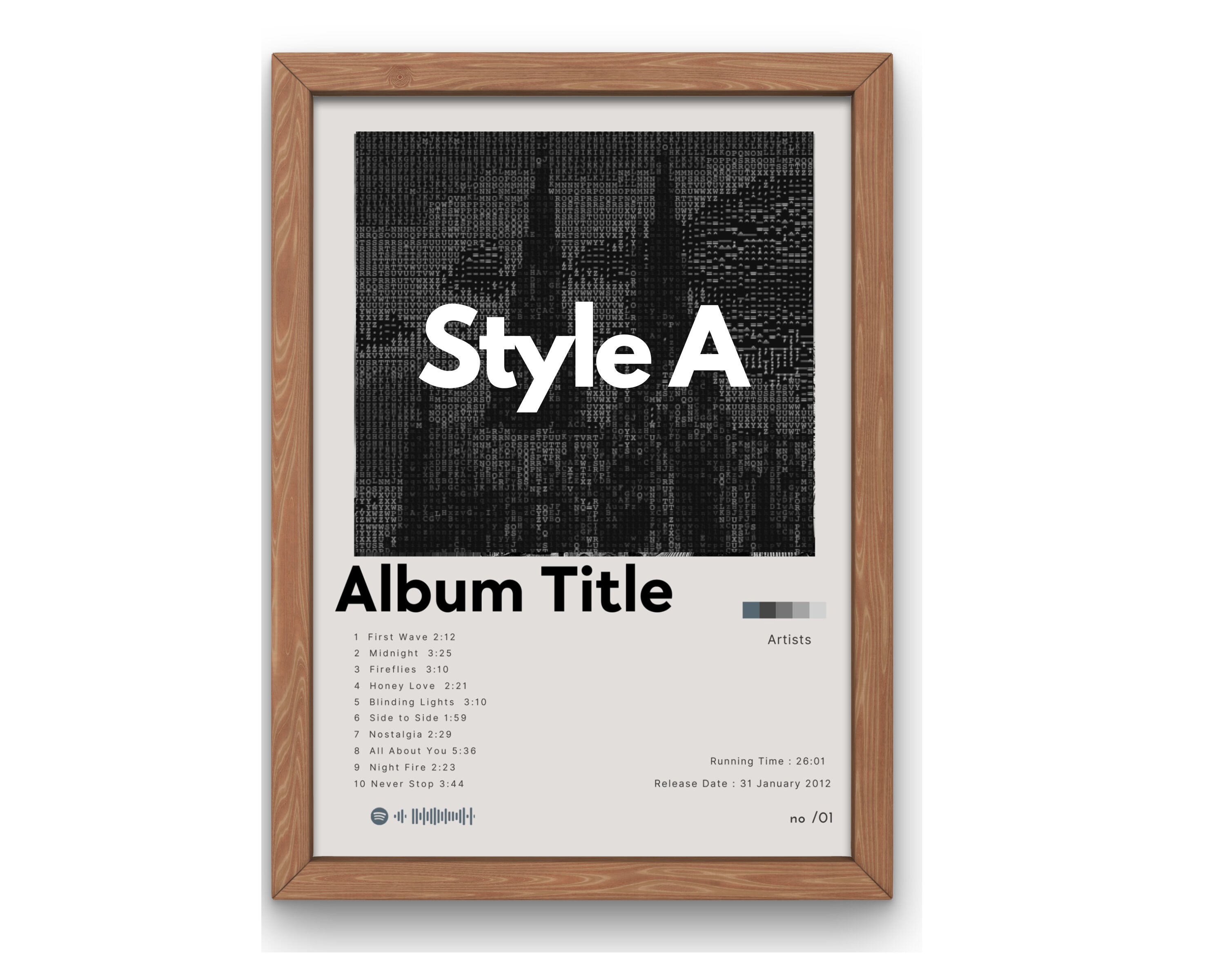 Custom Album Cover Prints | Set of Three | Music Posters | Digital ...