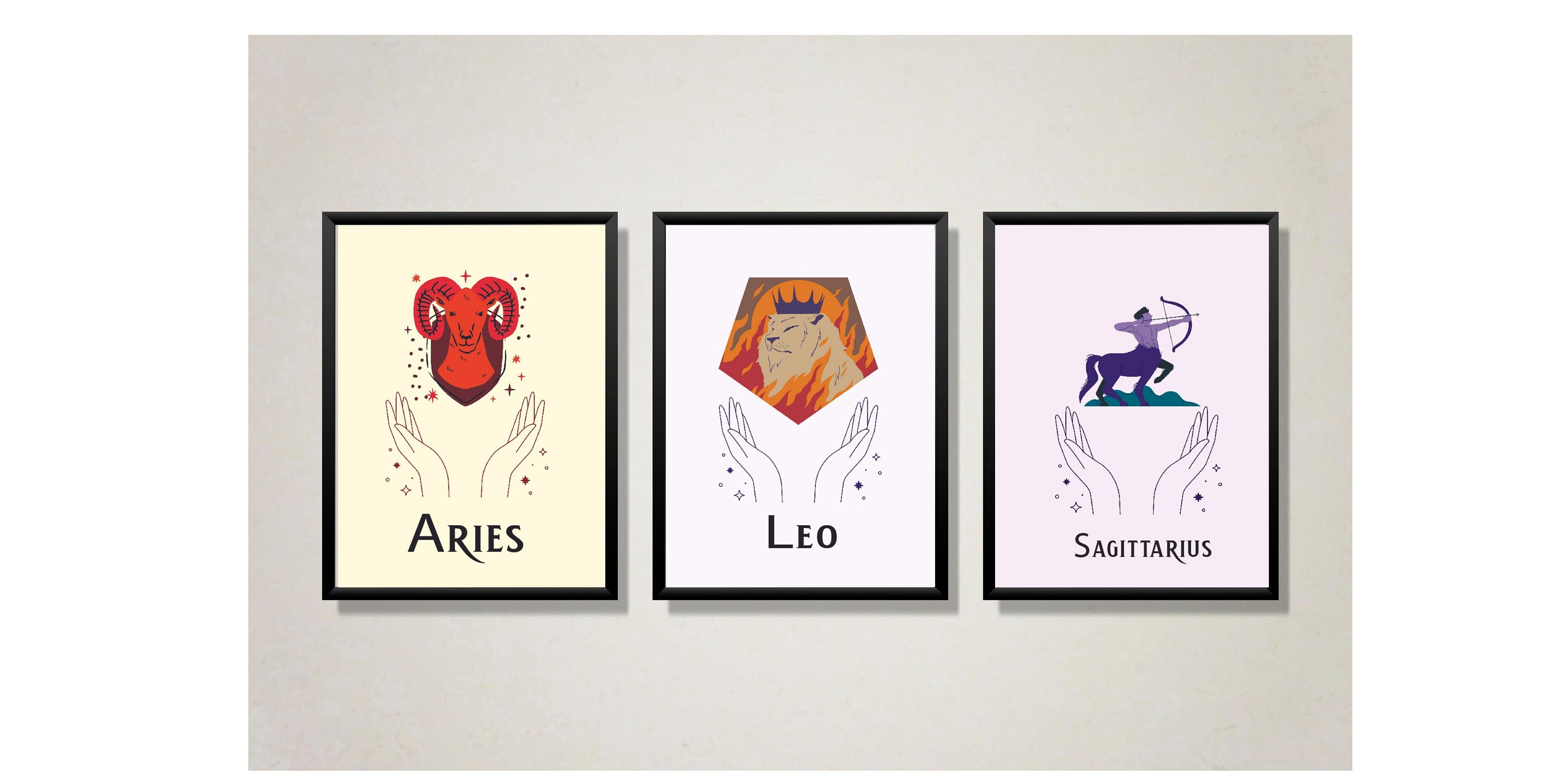 Digital Design, Zodiac Sign Posters - Etsy