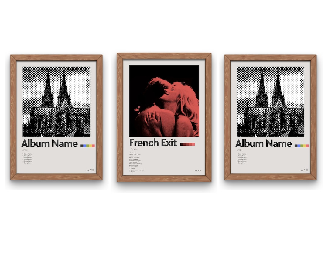Custom Album Cover Prints | Set of Three | Music Posters | Digital ...