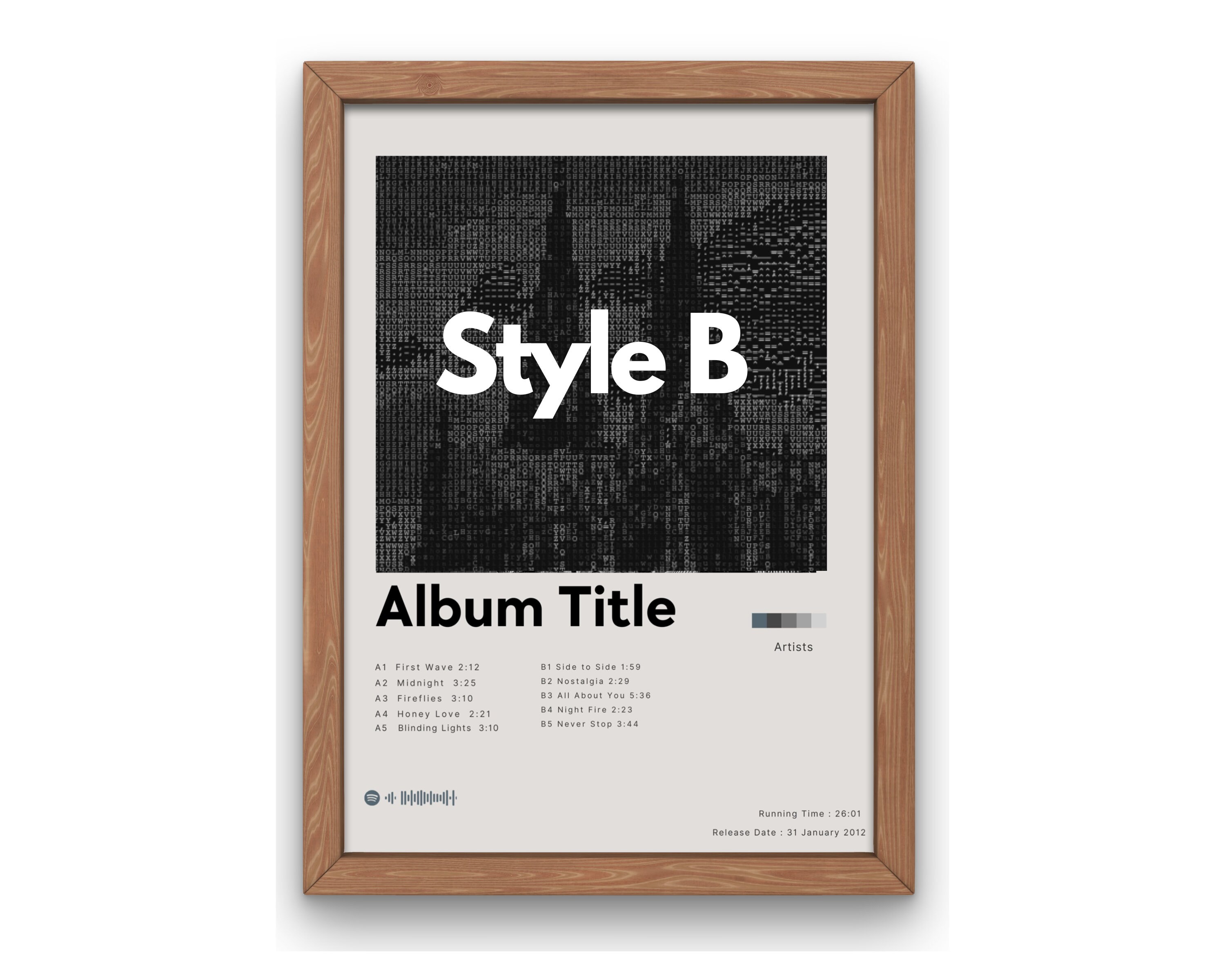 Custom Album Cover Prints | Set of Three | Music Posters | Digital ...