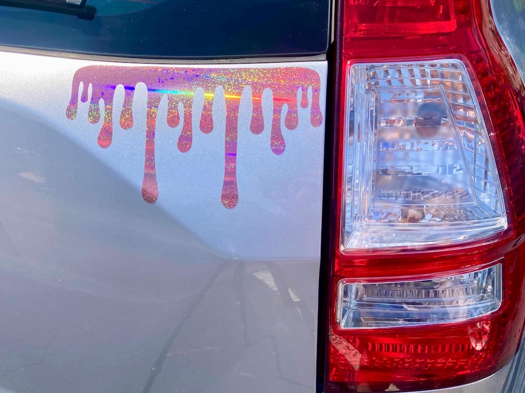 Goth Blood Splatter Car Decal, Holo Drip Sticker - Etsy