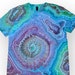 Large Nautilus Geode Tie Dye T-shirt, Colorful Pink, Green & Blue Ice ...