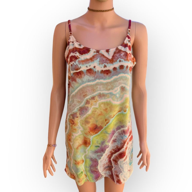 Ice Dye Rainbow Dress Etsy